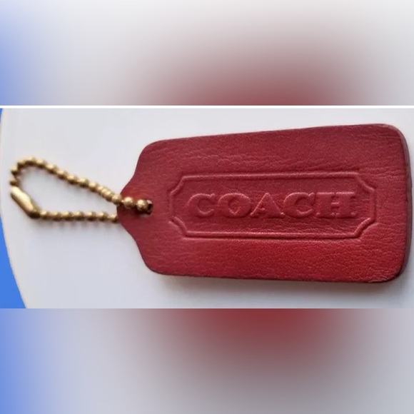 Coach | Bags | Coach Vintage Red Leather Hang Tag | Poshmark